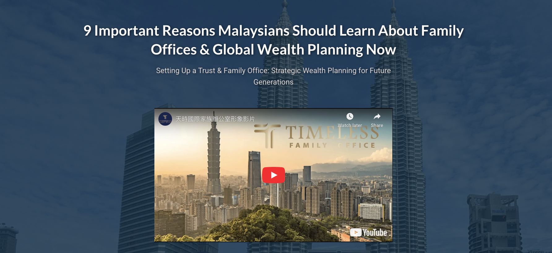 Timeless International Family Office - FIAM Malaysia